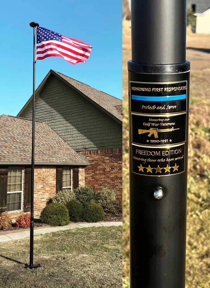 Memorial Flagpole Plaques Gold/Black – Service First Products