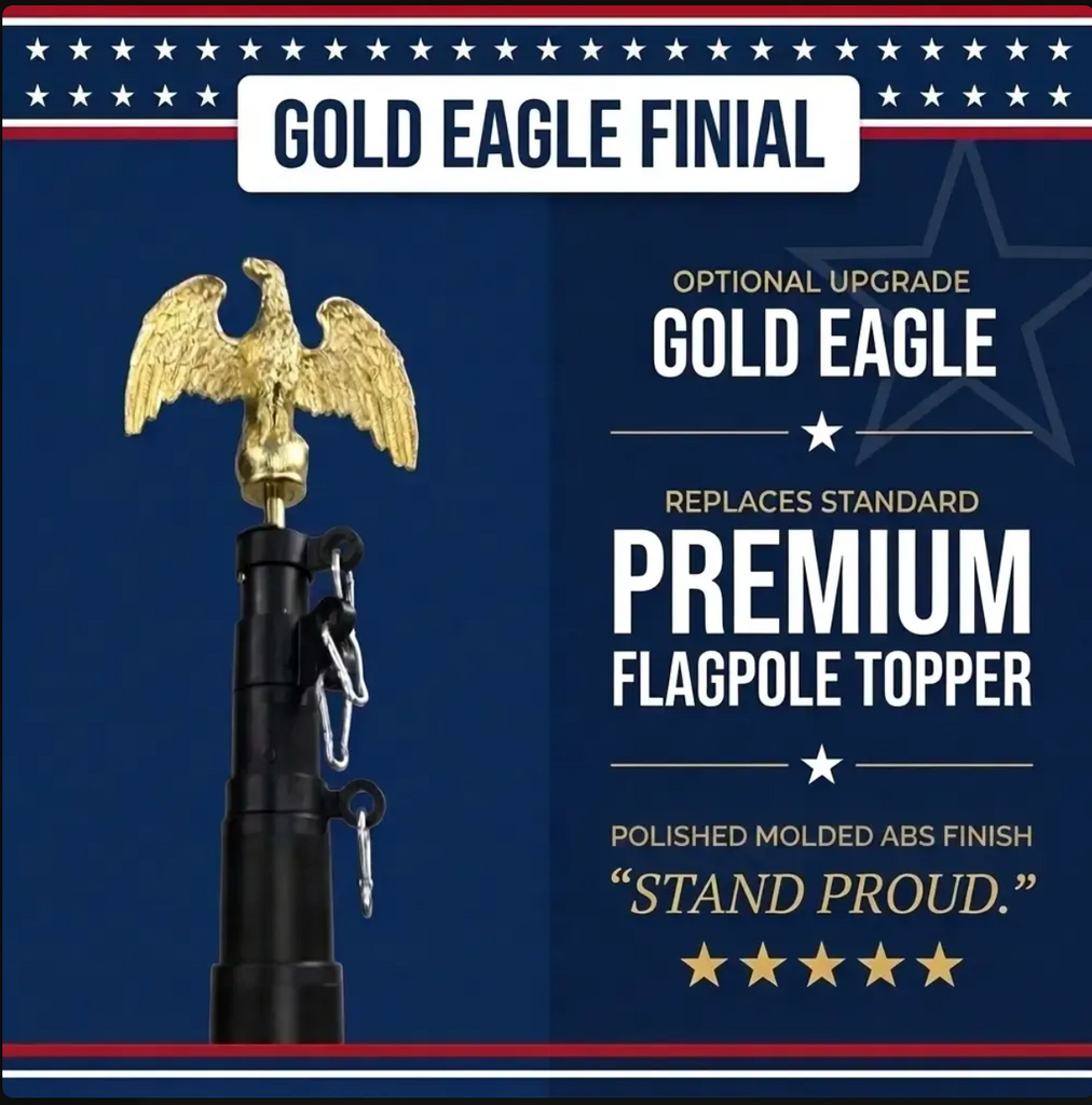 20' or 25' Delta TELESCOPING Flagpole "Freedom Edition" (Black ...