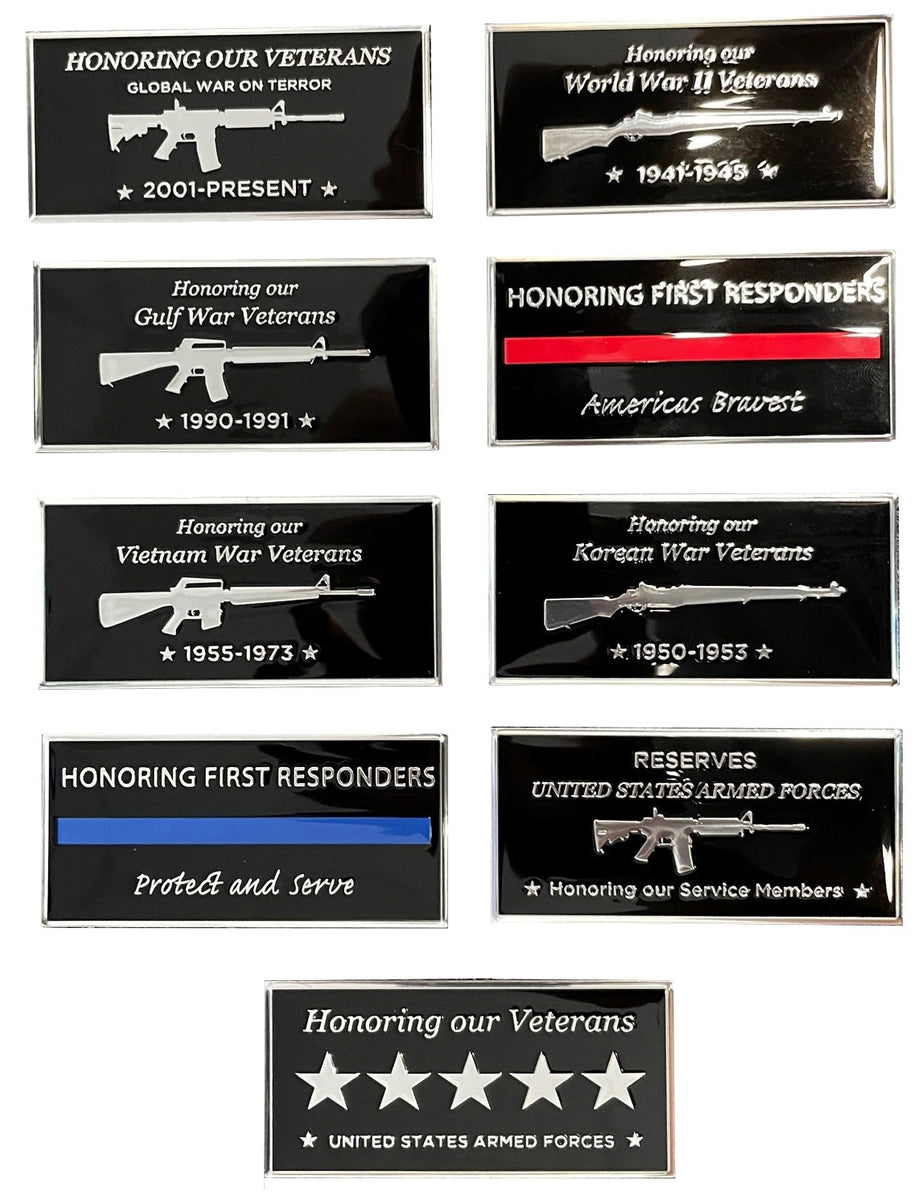 Memorial Flagpole Plaques Silver/Black – Service First Products